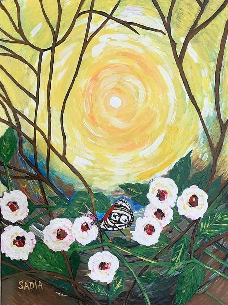 Wings of hope Painting by Sadia Butt | Saatchi Art