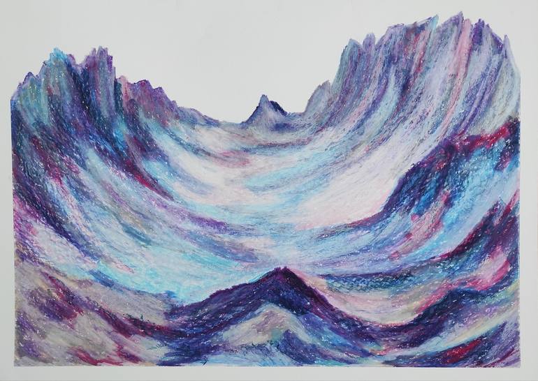 Frozen mountain II Drawing by Tamara Njunjic | Saatchi Art