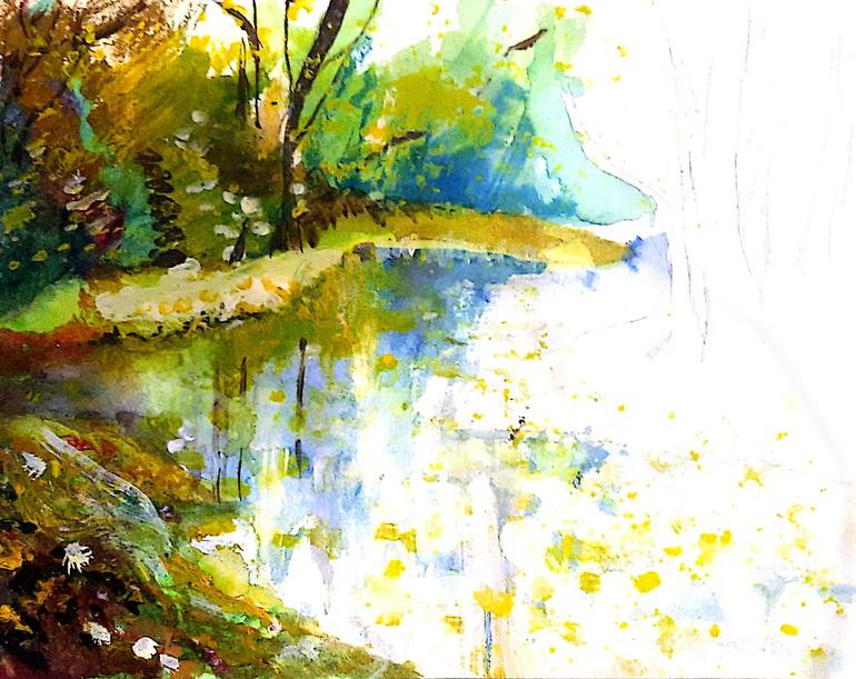 Pure forest Painting by Sarah Humairah | Saatchi Art