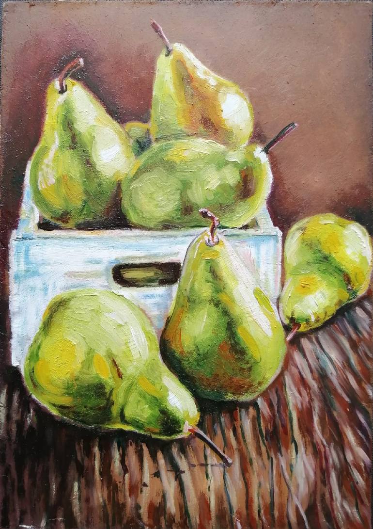 many pears Painting by наталья шевкунова | Saatchi Art