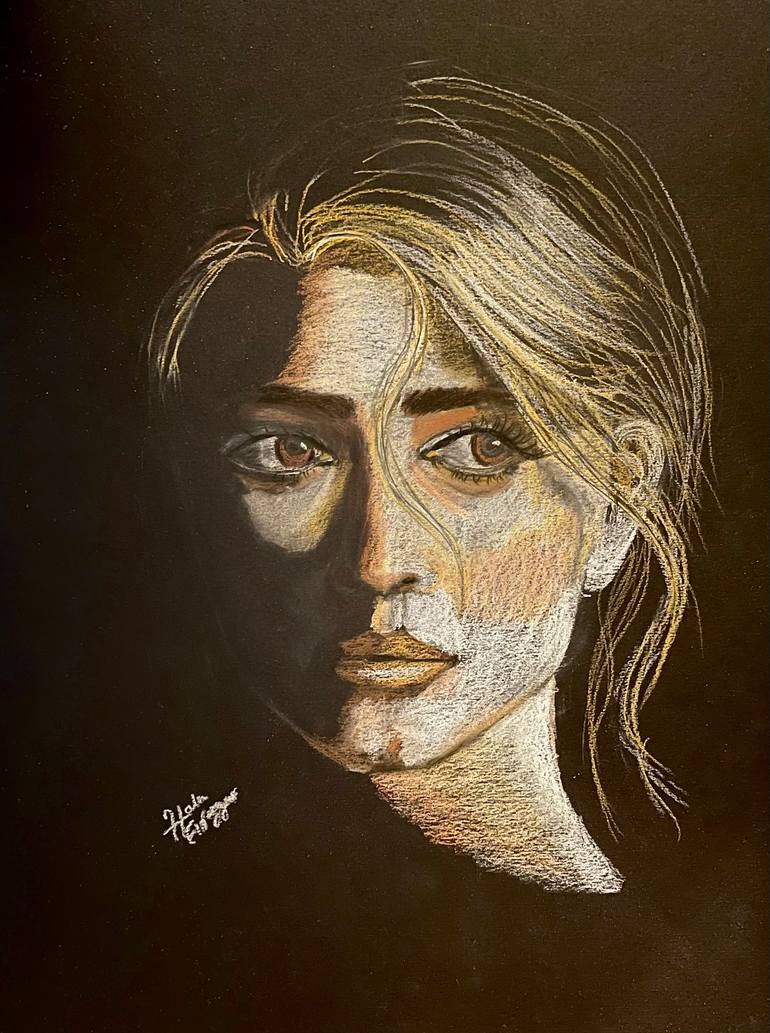 Mystique in Black Drawing by Hala Elnaggar | Saatchi Art