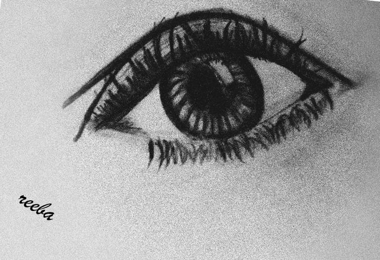 HUMAN EYE STRUCTURE. Drawing by reeba sketches | Saatchi Art