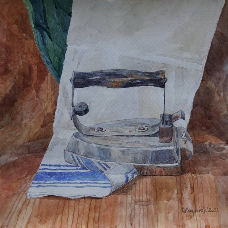 Old Iron Painting by Olena Glogoviak | Saatchi Art