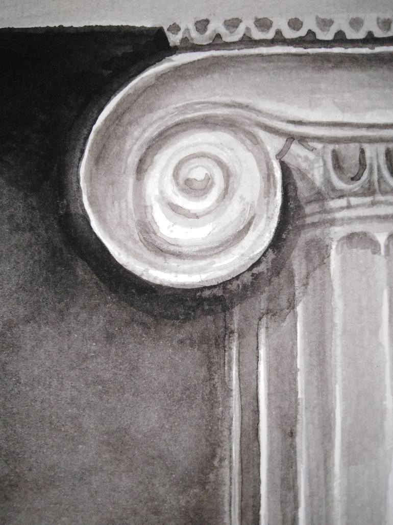 Ionic Column: Greek Architecture Painting by Christel Lustre | Saatchi Art
