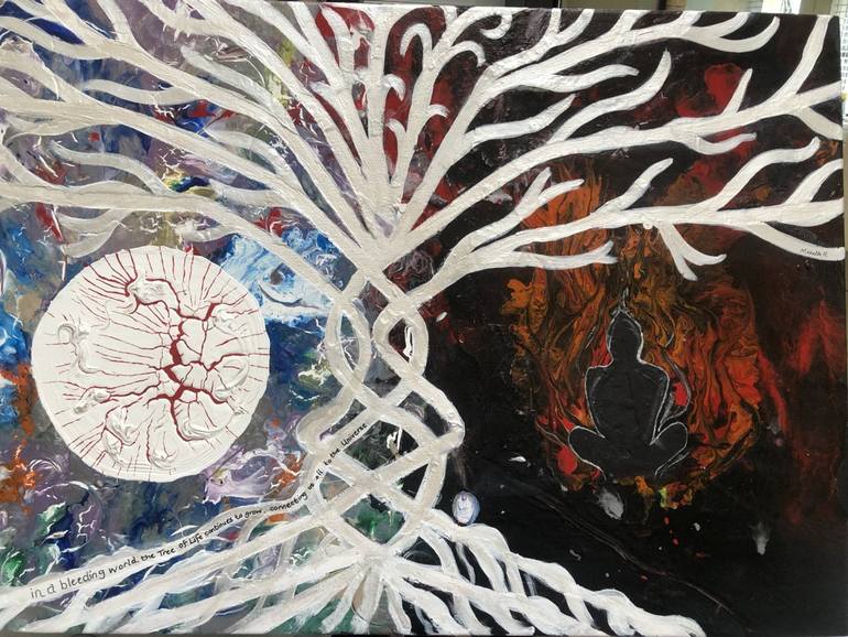 Bleeding World Painting by Michelle R | Saatchi Art