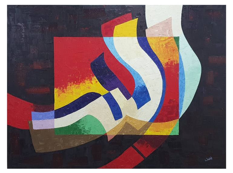 Pallet Knife Calligraphy | Handmade Original Painting Painting by ...