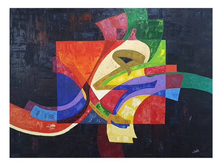 Pallet Knife Calligraphy | Handmade Original Painting Painting by ...