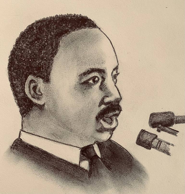Martin Luther King Jr. Drawing by Nitin Gambhir | Saatchi Art
