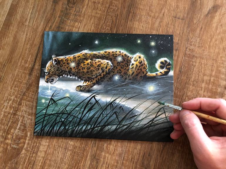 Leopard Painting by Greg Lowman | Saatchi Art