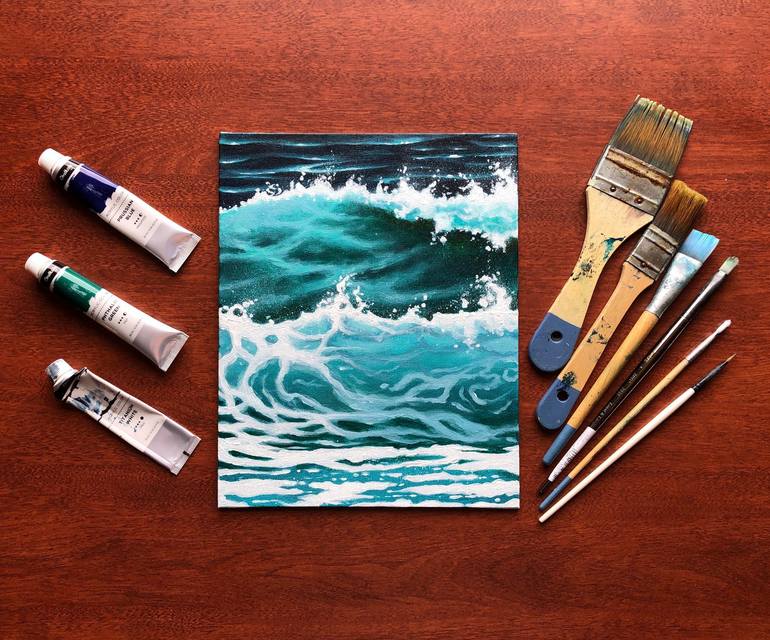 Breaking Waves Painting by Greg Lowman | Saatchi Art