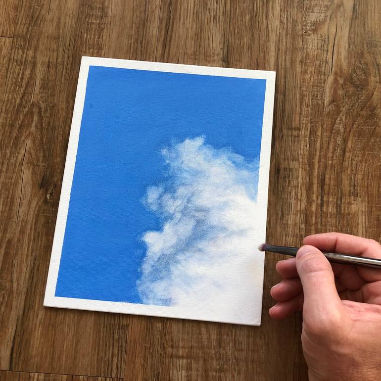 Blue Sky Cloud Painting by Greg Lowman | Saatchi Art