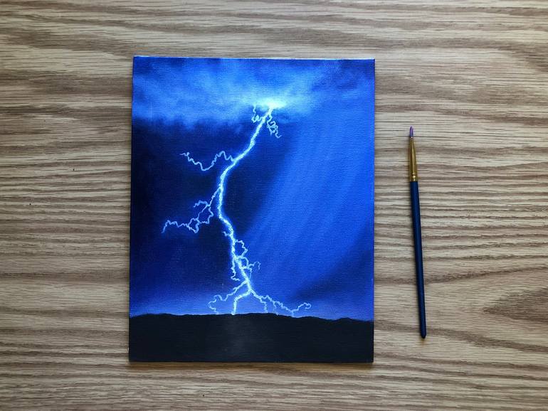 Lightning Bolt Painting by Greg Lowman | Saatchi Art