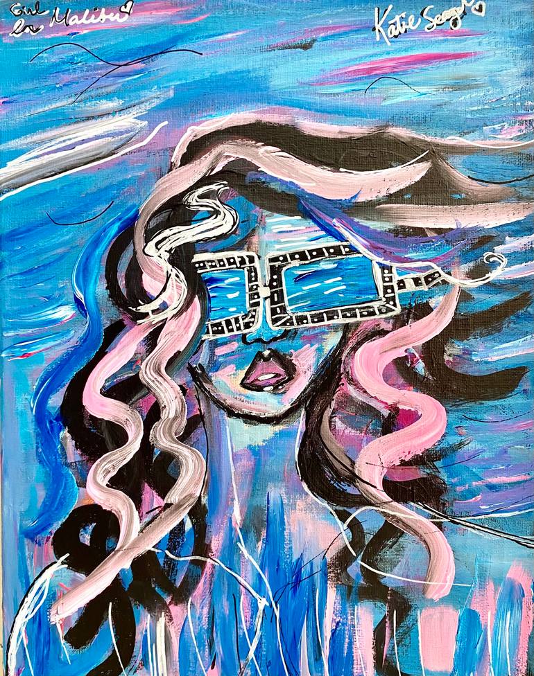 Girl In Malibu Painting by Katie Seager | Saatchi Art