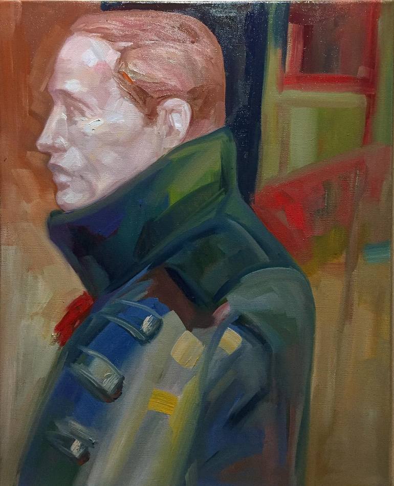 profile man Painting by Suleyman Cagliyan | Saatchi Art