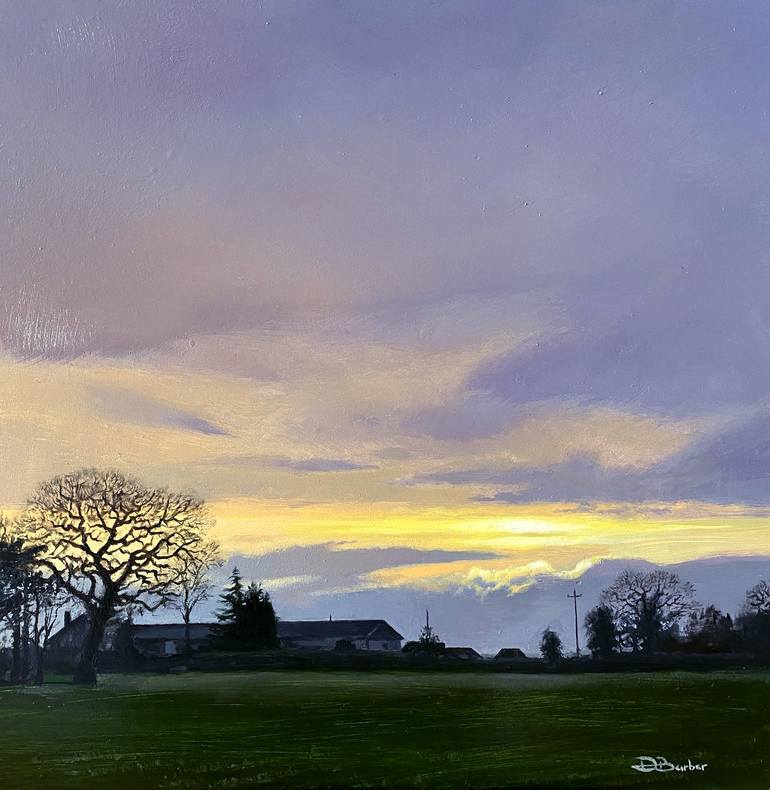 Sunset Painting by David Barber | Saatchi Art