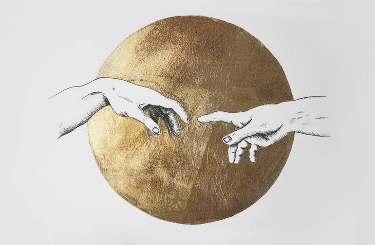 The creation of Adam Drawing by createart sd | Saatchi Art