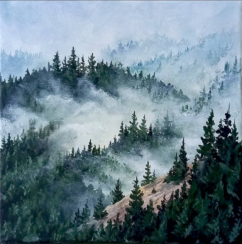 Into the quiet unknown of the forest Painting by Yulia Zhdanovich ...