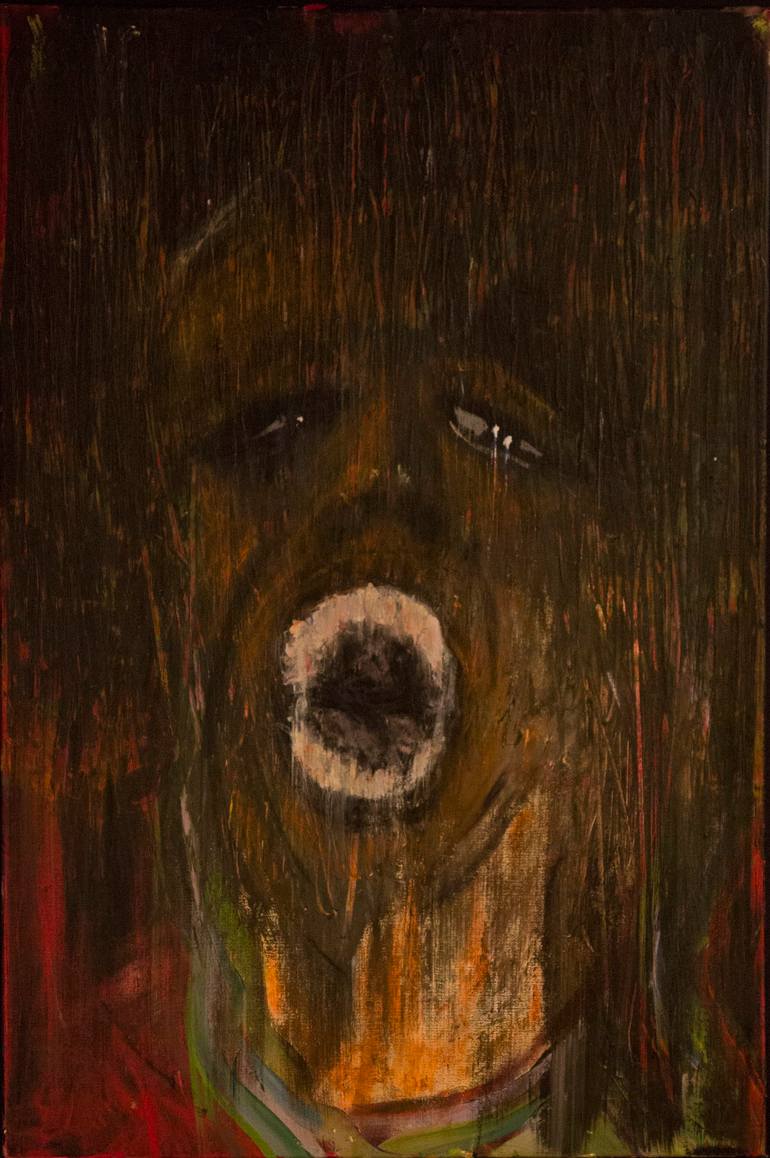 The Screamer Self Portrait 2020 Painting by Michael Keppler | Saatchi Art