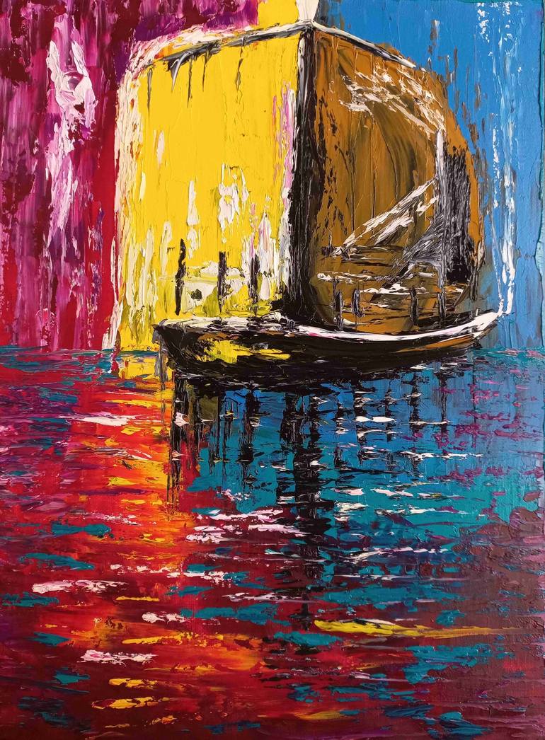 The Immaterial Boat Painting by Mansur Aglyamov | Saatchi Art