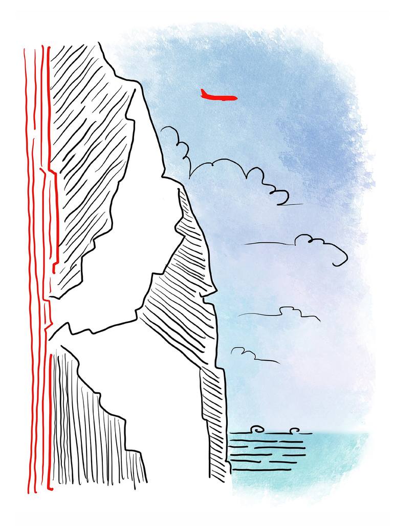 Red plane Drawing by Natalia Tremasova | Saatchi Art