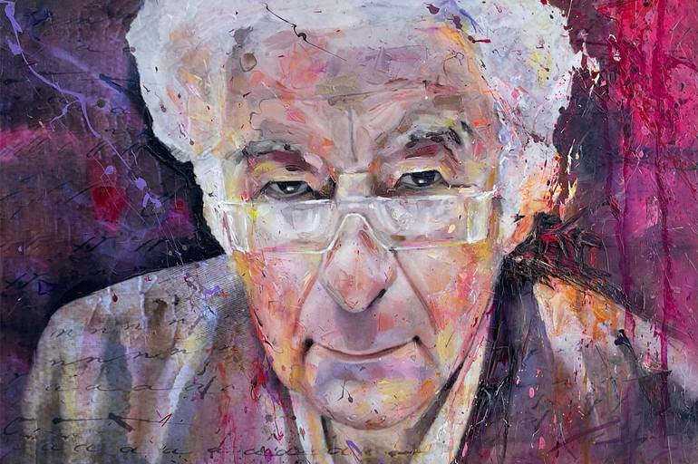 Seamus Heaney / Exclusive Mixed Media Artwork Mixed Media by Richie ...