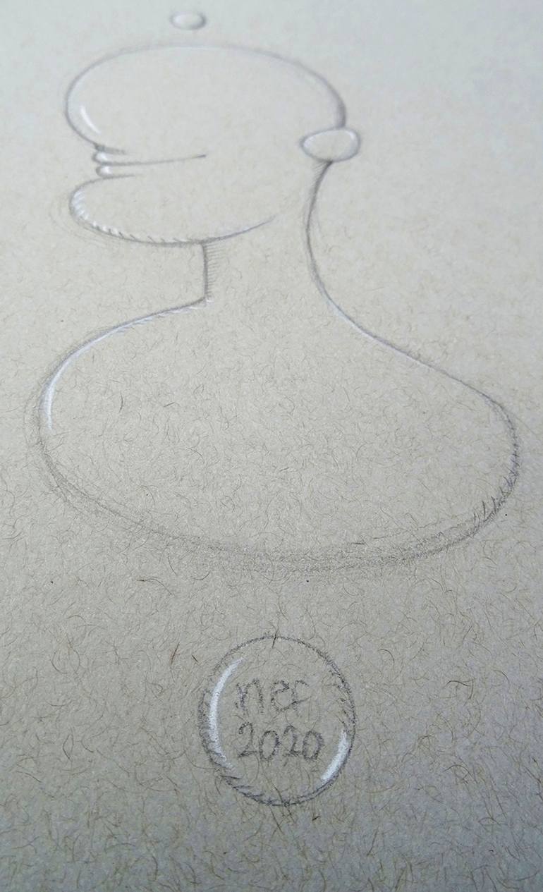 Bubble face 2 Drawing by NEF artist | Saatchi Art