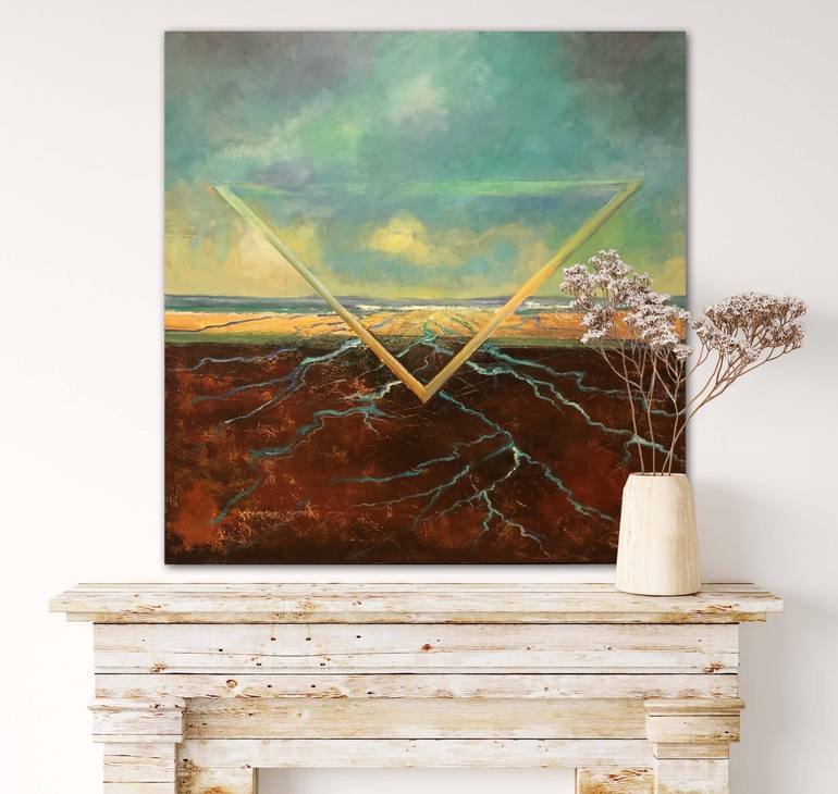Genesis: Separation Water from the Ground Painting by Sarit Dekundy ...