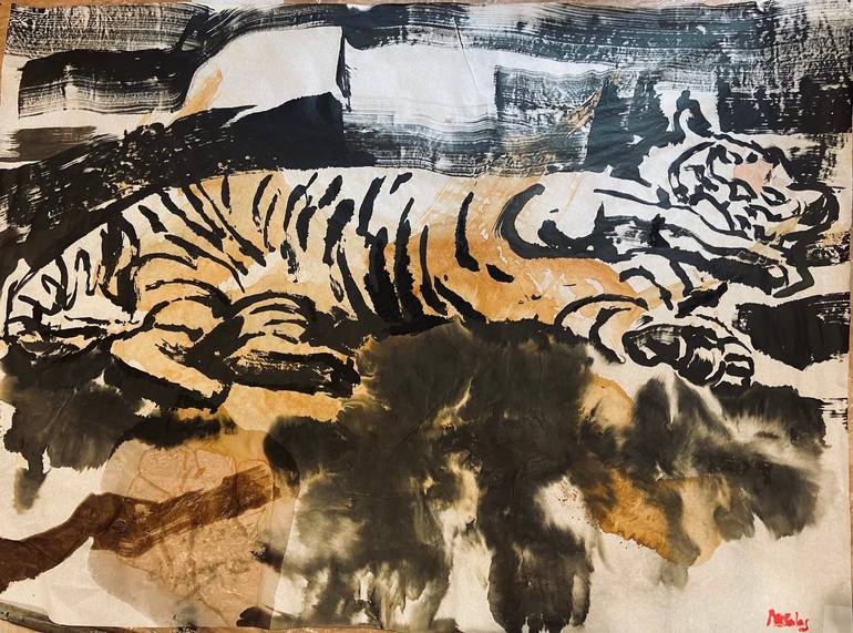 Tigers serie Drawing by Marcela Salas | Saatchi Art