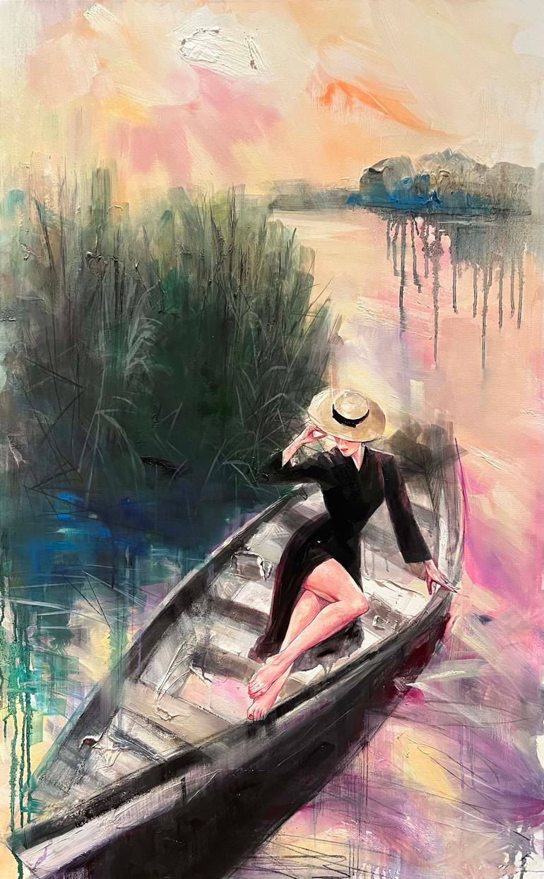 Sunset Painting by Lucille Lee | Saatchi Art