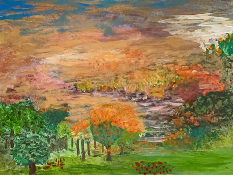 Fire on the Mountain Painting by Brian Edwards | Saatchi Art