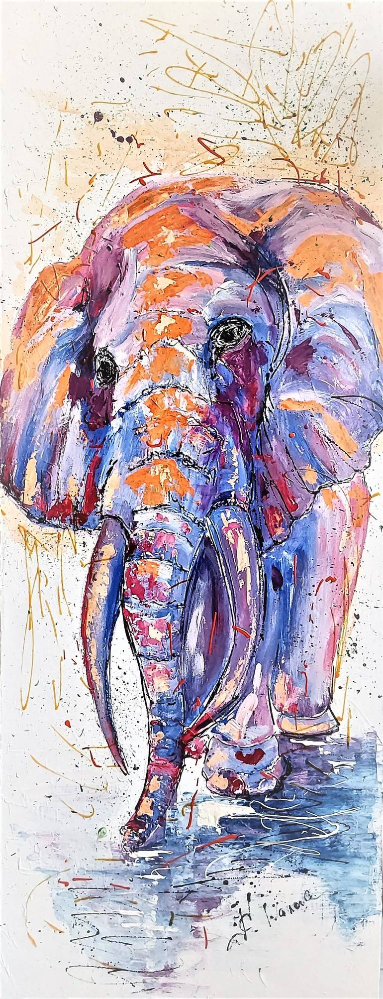 Abstract Paintings Of Elephants