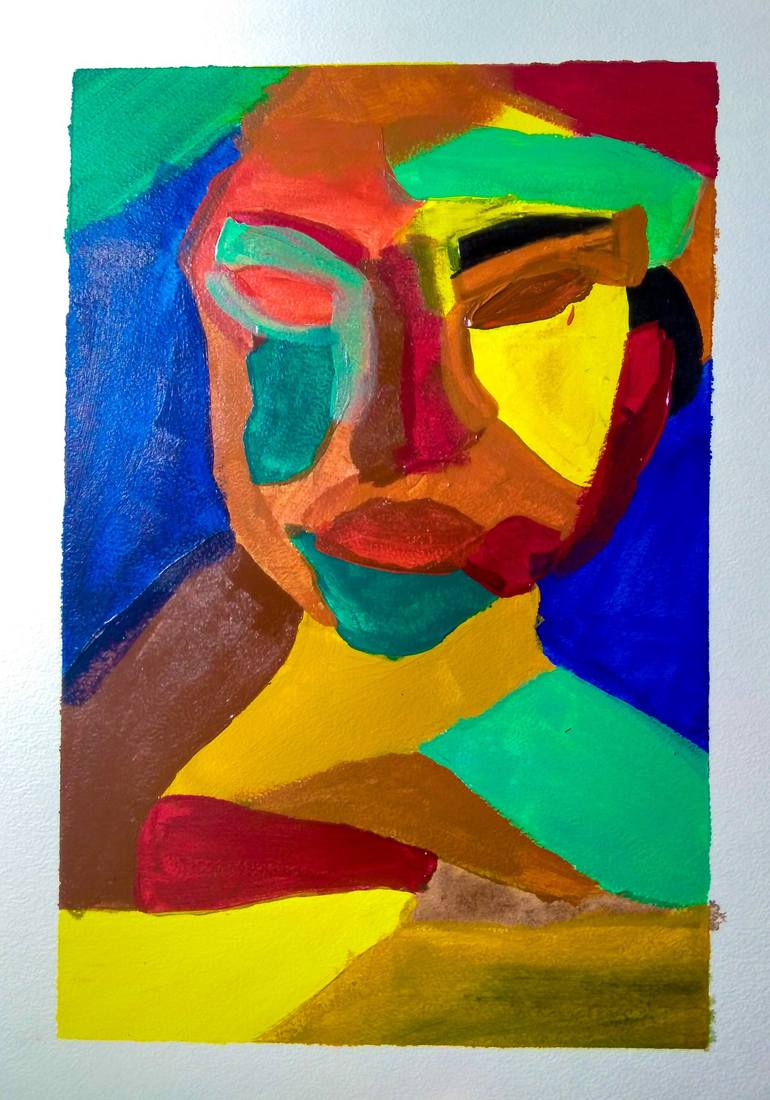 Abstract Portrait Painting by Hamza Javed | Saatchi Art