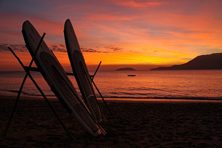 Sunset and boards Photography by Ronald Izoldi | Saatchi Art