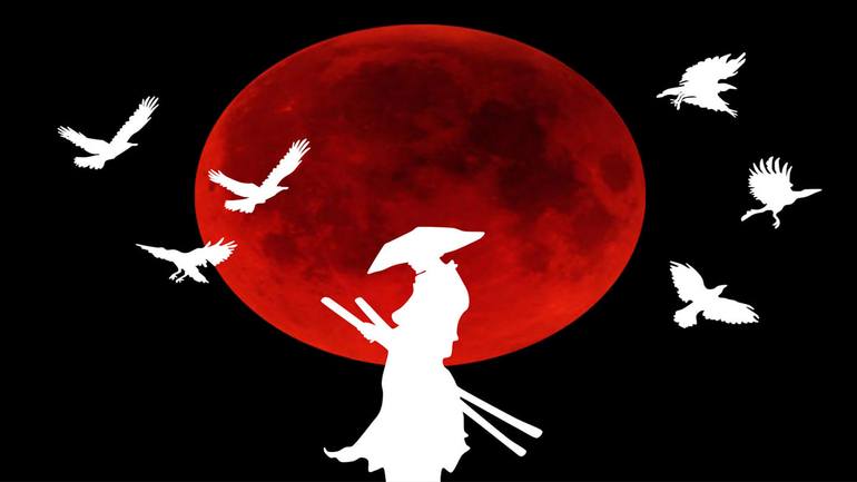 Samurai Of Blood Moon Drawing by Soul Evergarden | Saatchi Art