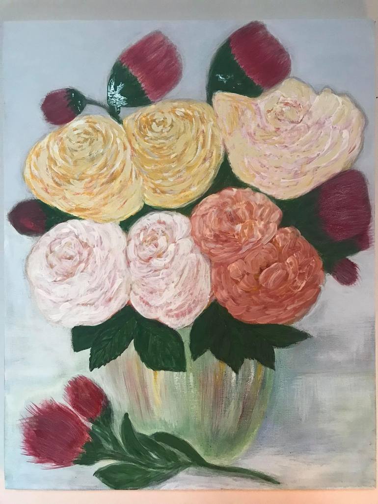 Flowers from heaven Painting by Maia Bilikhodze | Saatchi Art