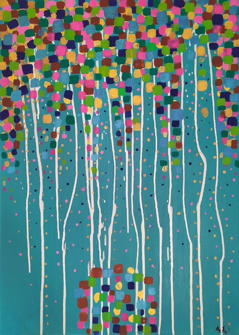 Color Drops Painting by Anastasia Sidiropoulou | Saatchi Art