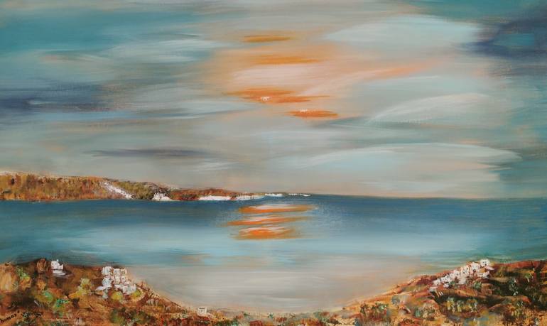 when Tinos met Mykonos VI Painting by D Thomas | Saatchi Art