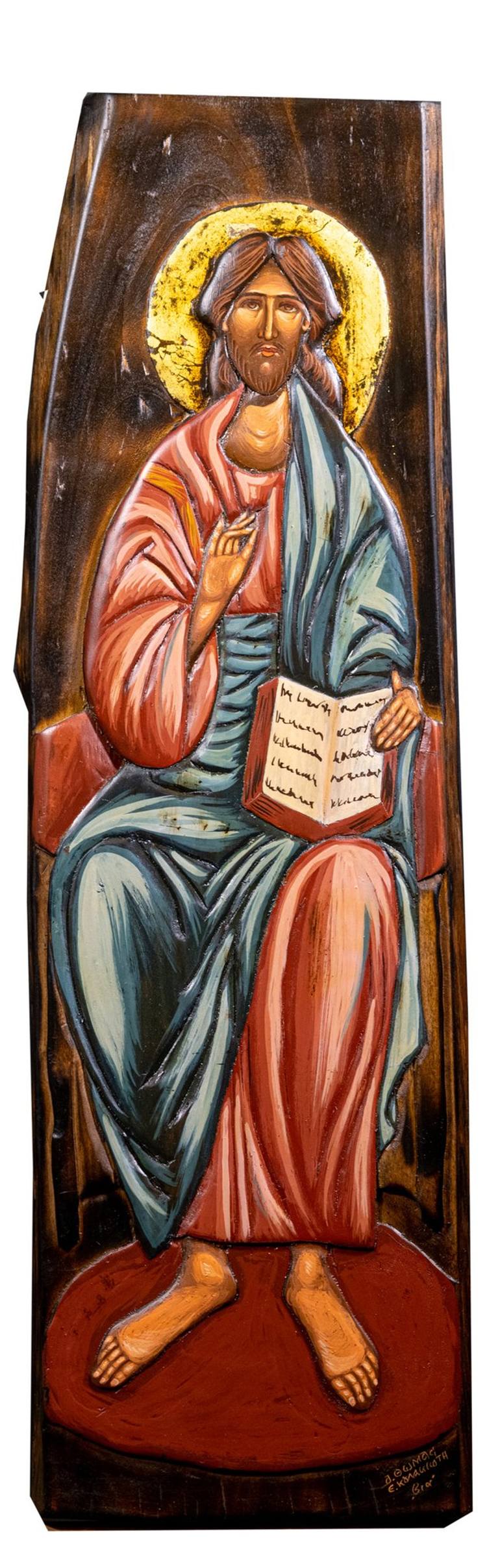 Jesus Pantocrator Painting by D Thomas | Saatchi Art