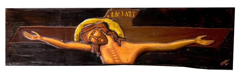 Jesus crucified Painting by D Thomas | Saatchi Art