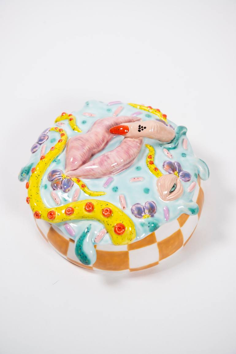 Donut Jar Sculpture by Victoria Romanovich | Saatchi Art