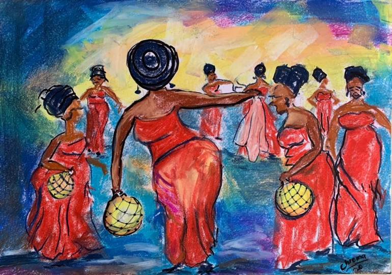 Indigenous Benin women Painting by Chioma Okoli | Saatchi Art