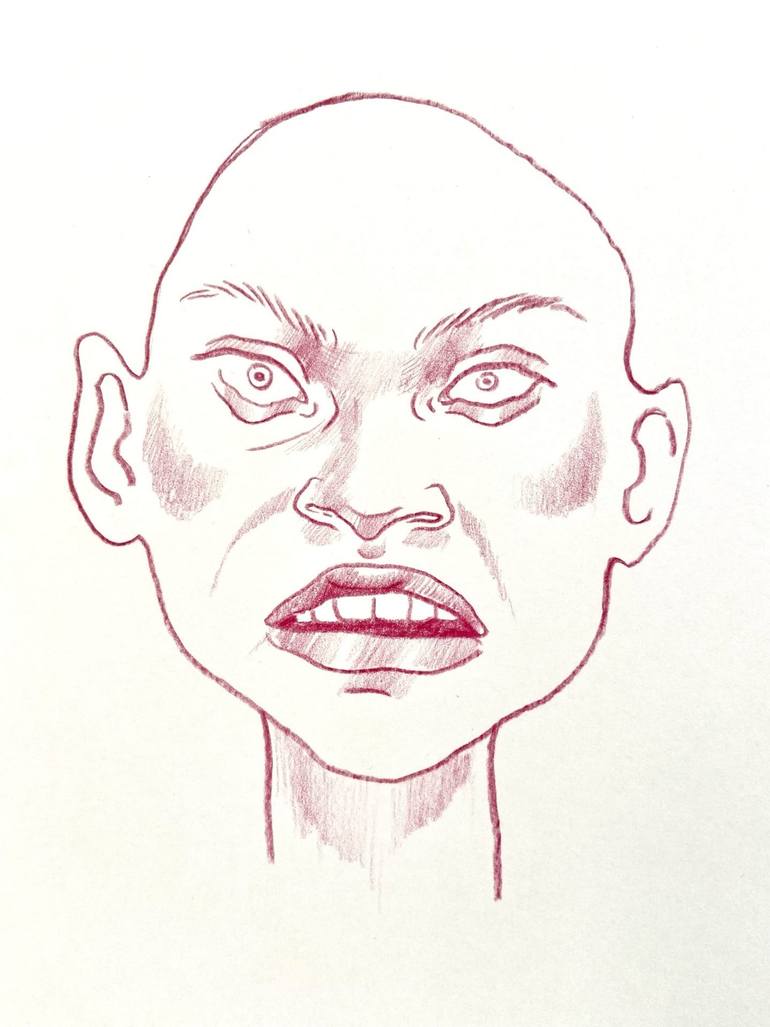 Dumbfounded head Drawing by Anastasia Shchurina | Saatchi Art