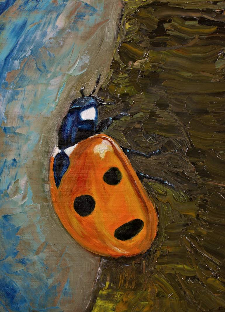 Lady Bug Painting by Lidu Montero | Saatchi Art