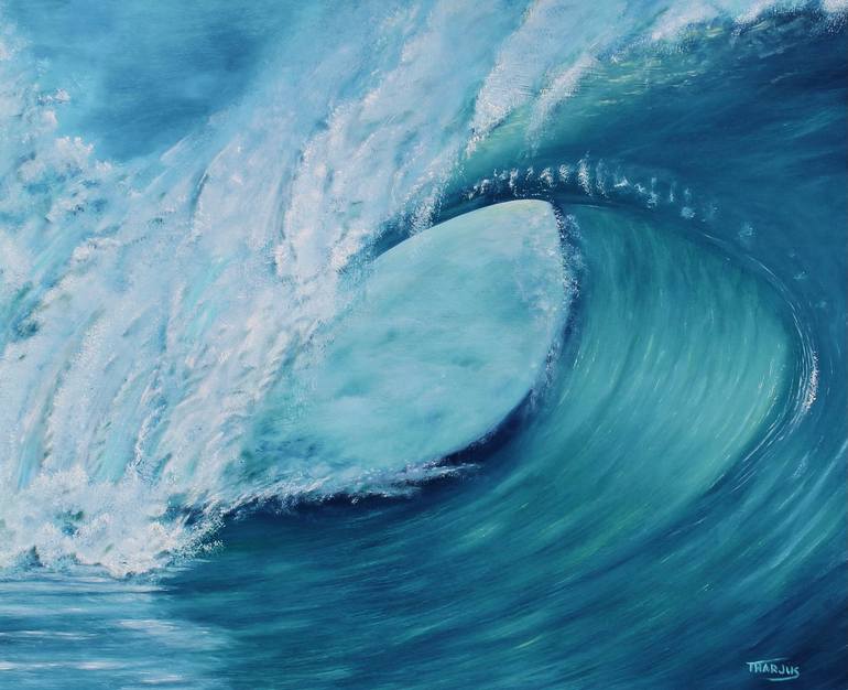 Inside the Curl Painting by Thomas Harjus | Saatchi Art