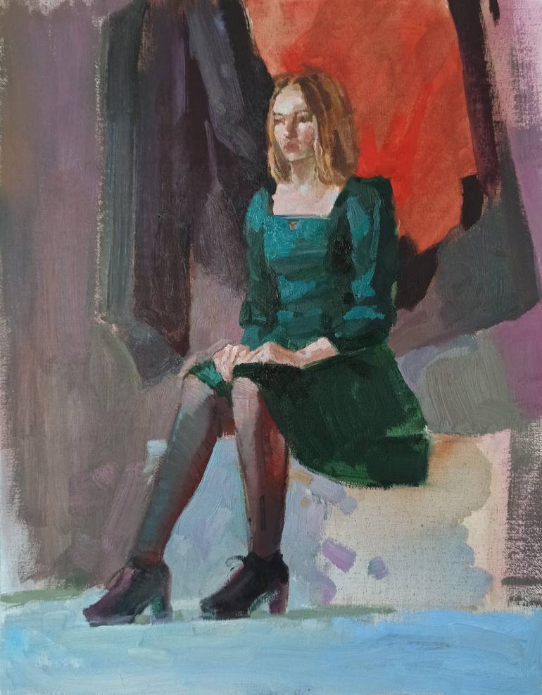 Portrait of a girl Painting by Daria Mironenko | Saatchi Art