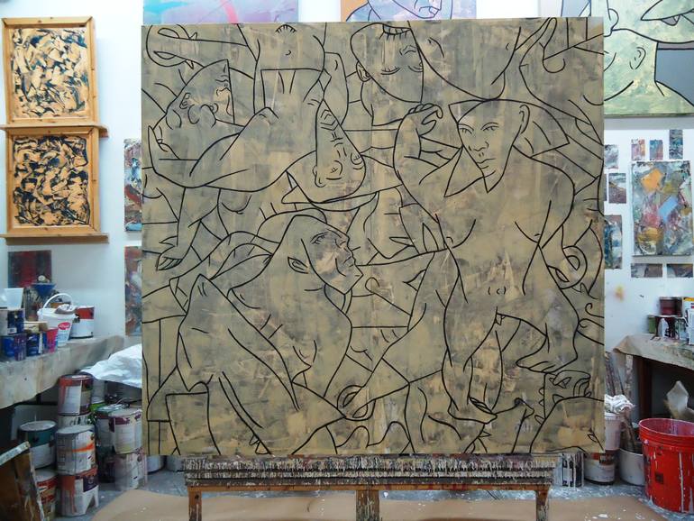 Vigorous Folk Dance Painting by Matthew Dibble | Saatchi Art