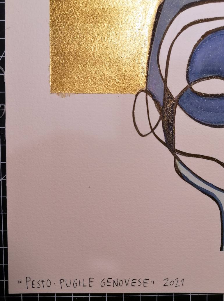 pesto pugile genovese Drawing by Emanuele Bevilacqua | Saatchi Art