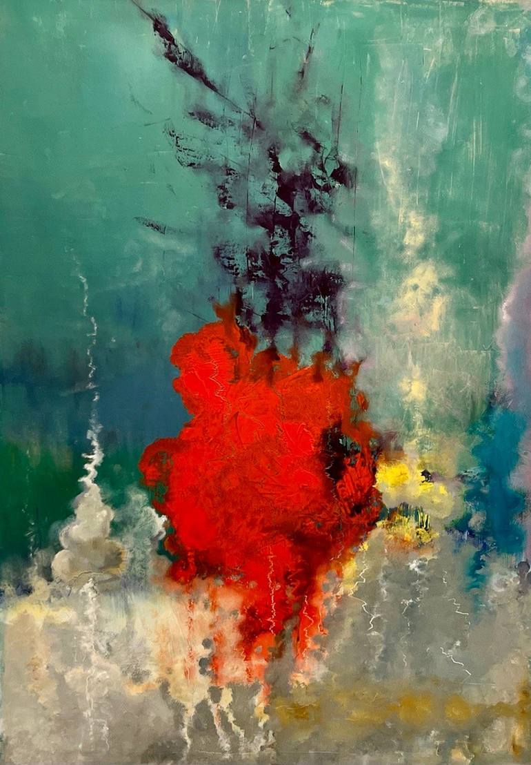 RED SPOT Painting by Dani Alexsandrova | Saatchi Art
