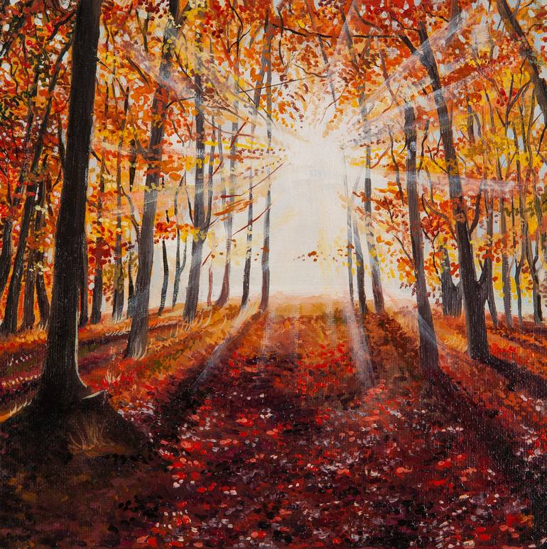 Sun rays Painting by Aurin | Saatchi Art