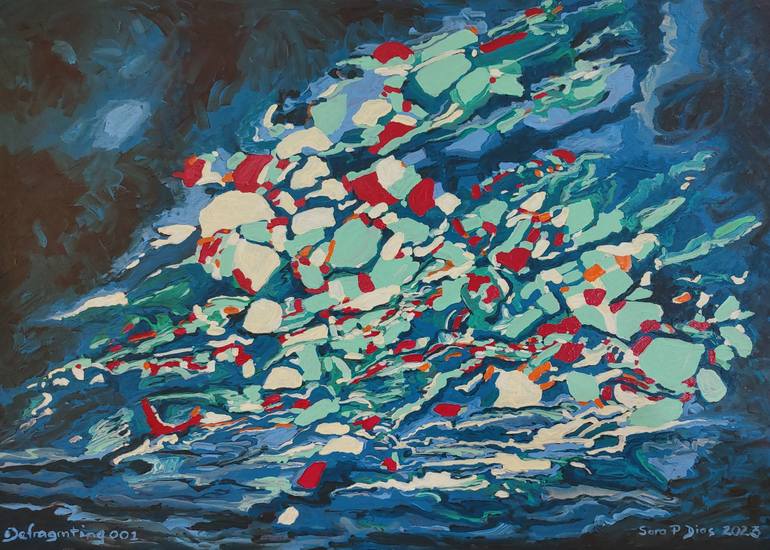 Defragmenting 001 Painting by Sara Dias | Saatchi Art